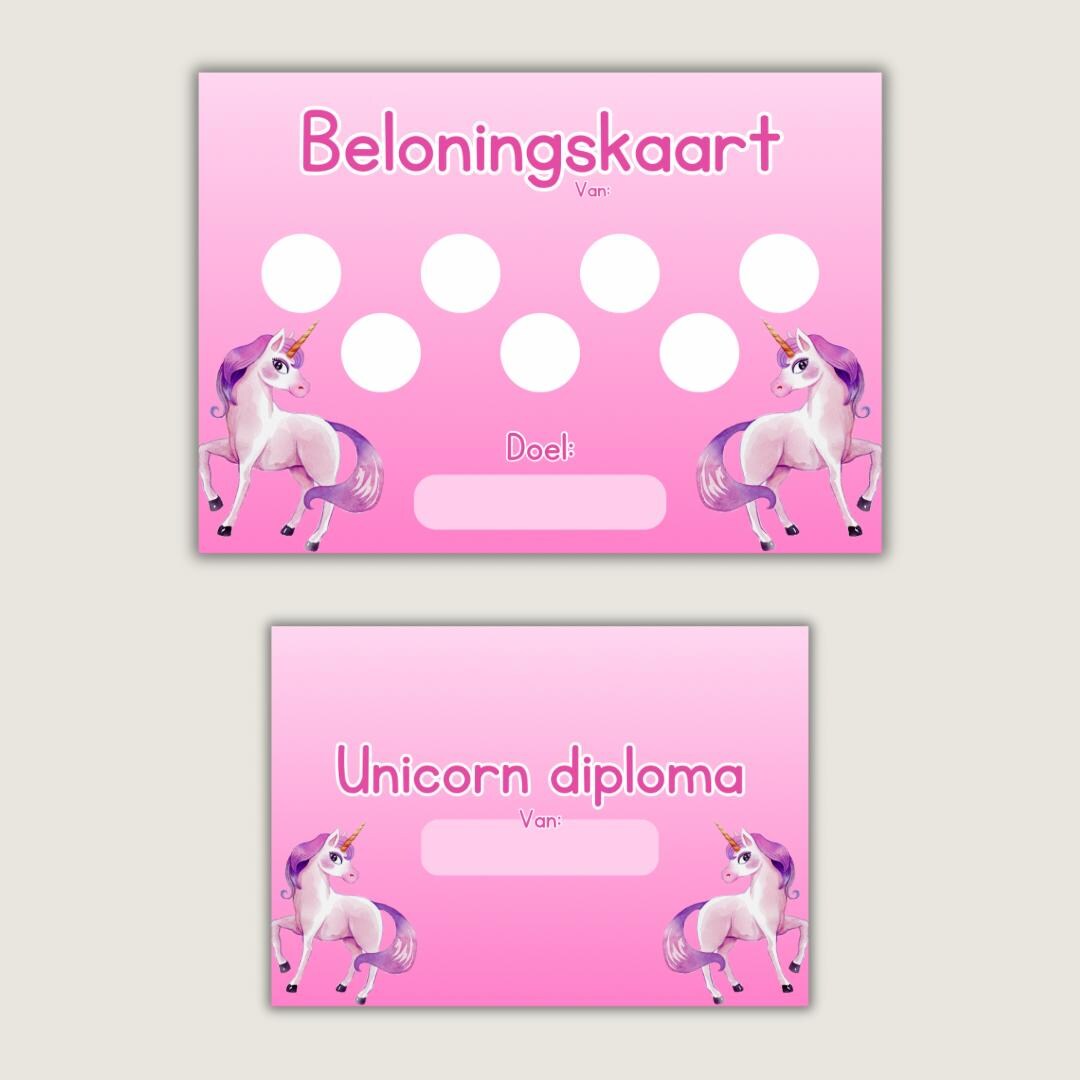 Unicorn Reward Chart + Diploma - Etsy