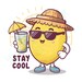 Kawaii Lemonade Character Illustration, Stay Cool, Sunny Days, Kawaii ...