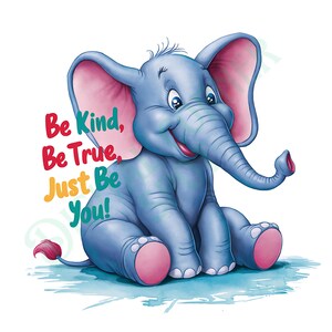 Elephant Art, Be Kind Shirt, Quotes Poster, Kids Room Decoration ...