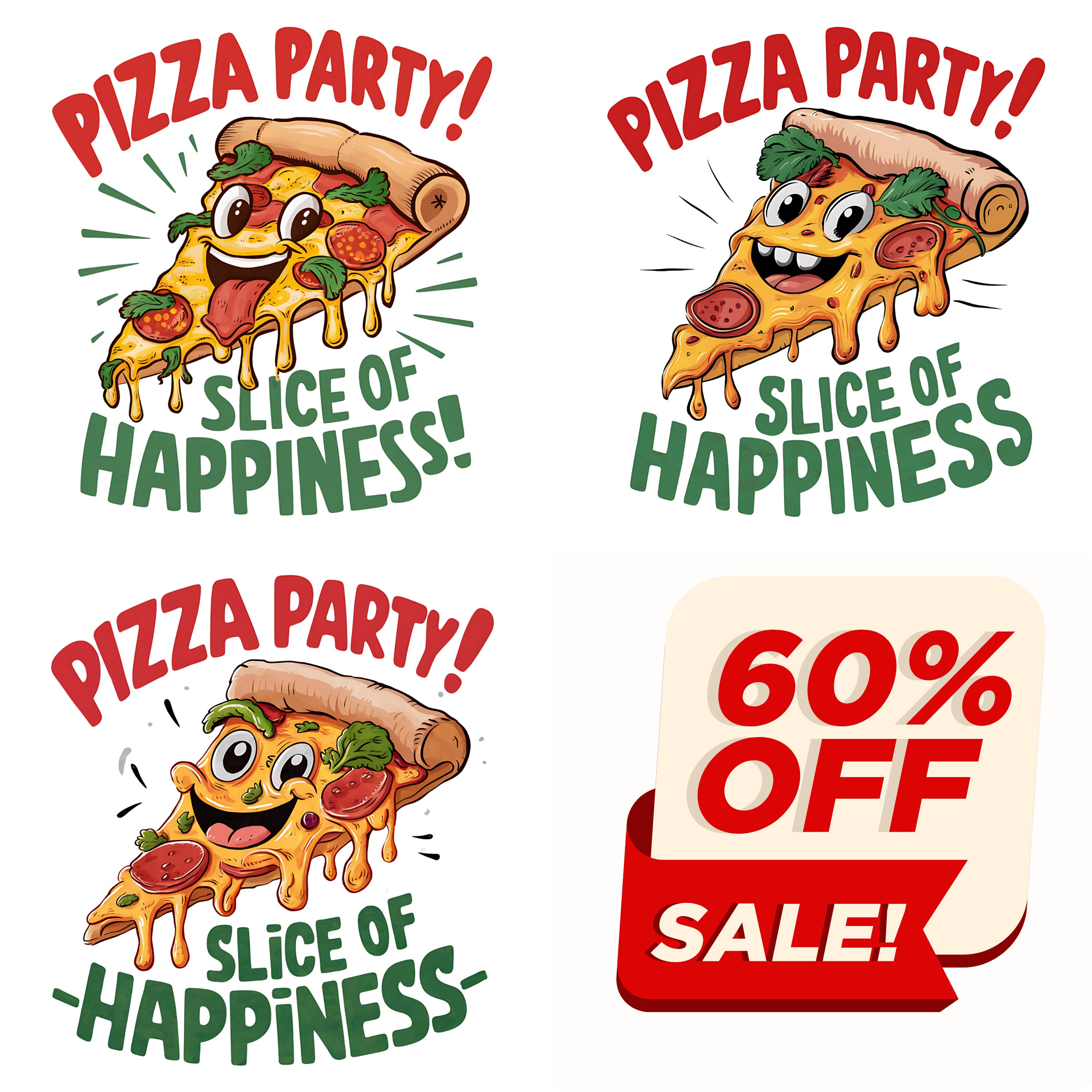Pizza Party, Food Art, Pizza Slice, Happiness Clipart, Pizza ...