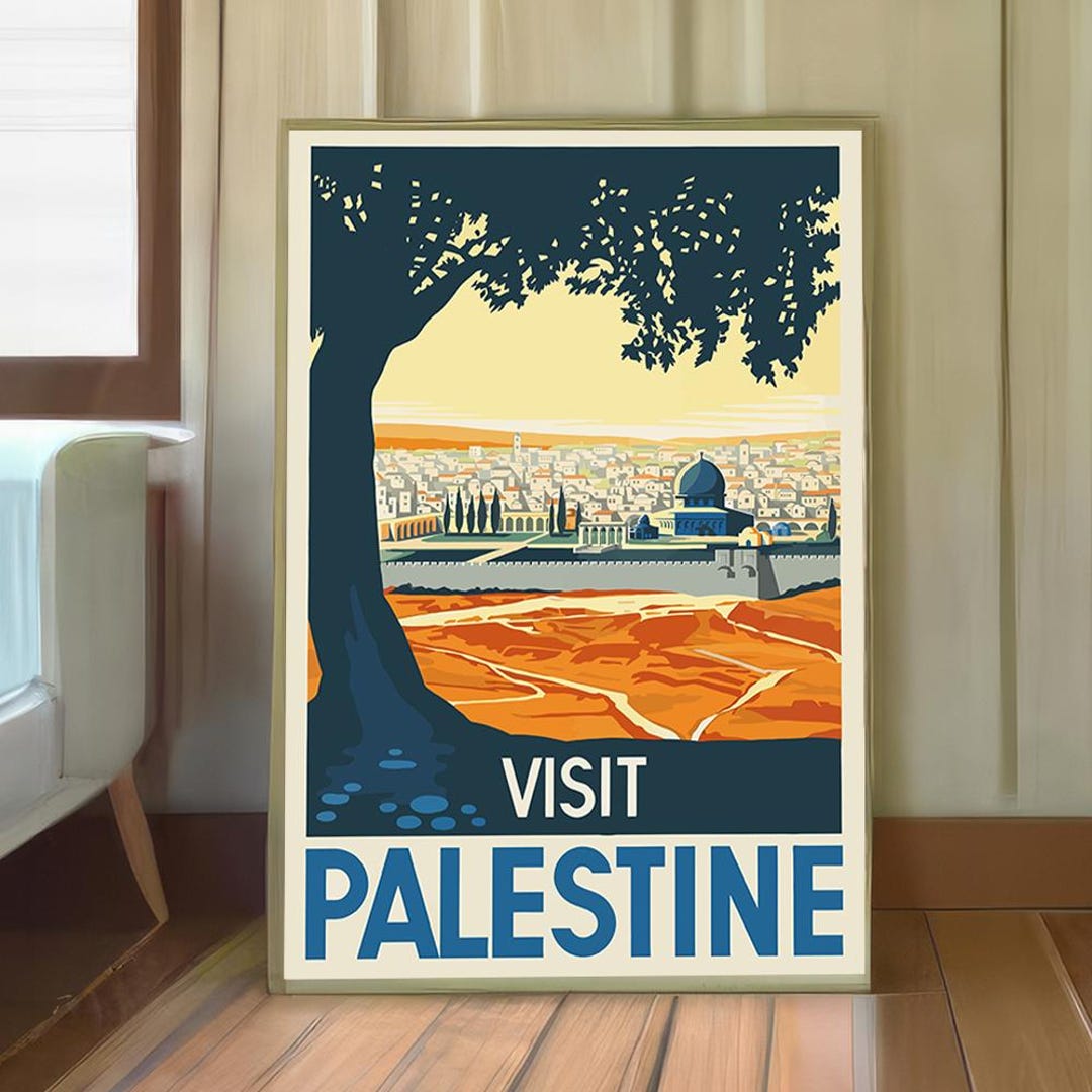 Palestine Vintage Travel Poster Visit Palestine Poster Fine Canvas Art ...