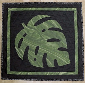 MONSTERA Mini Quilt From Quilts by Elena Wall Hanging Table Topper ...