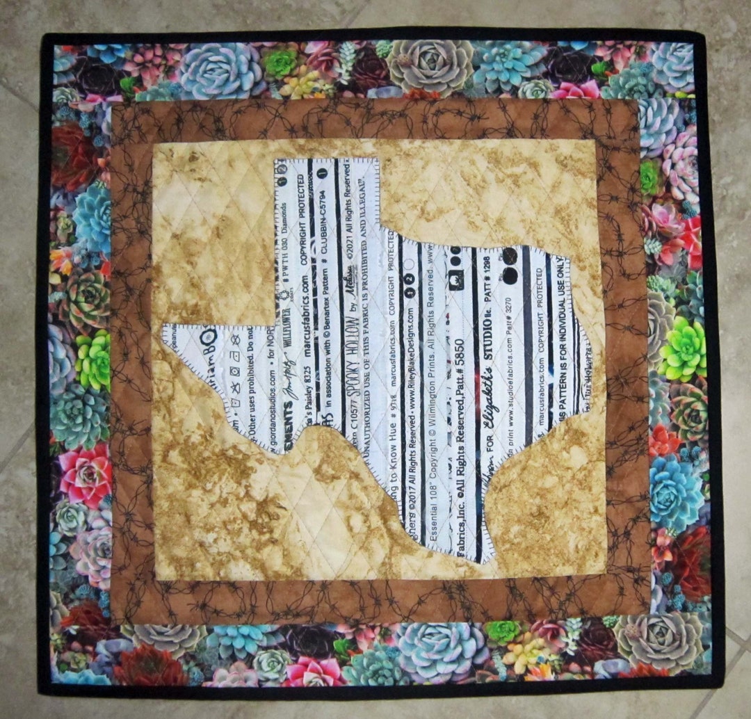 TEXAS Selvage Silhouette Quilt Pattern From Quilts by Elena Selvages - Etsy