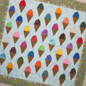 SCOOPS Ice Cream Cone Quilt From Quilts by Elena Wall Hanging Table ...
