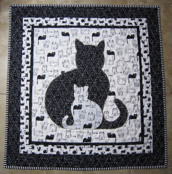 Black Cat Applique Quilt Pattern