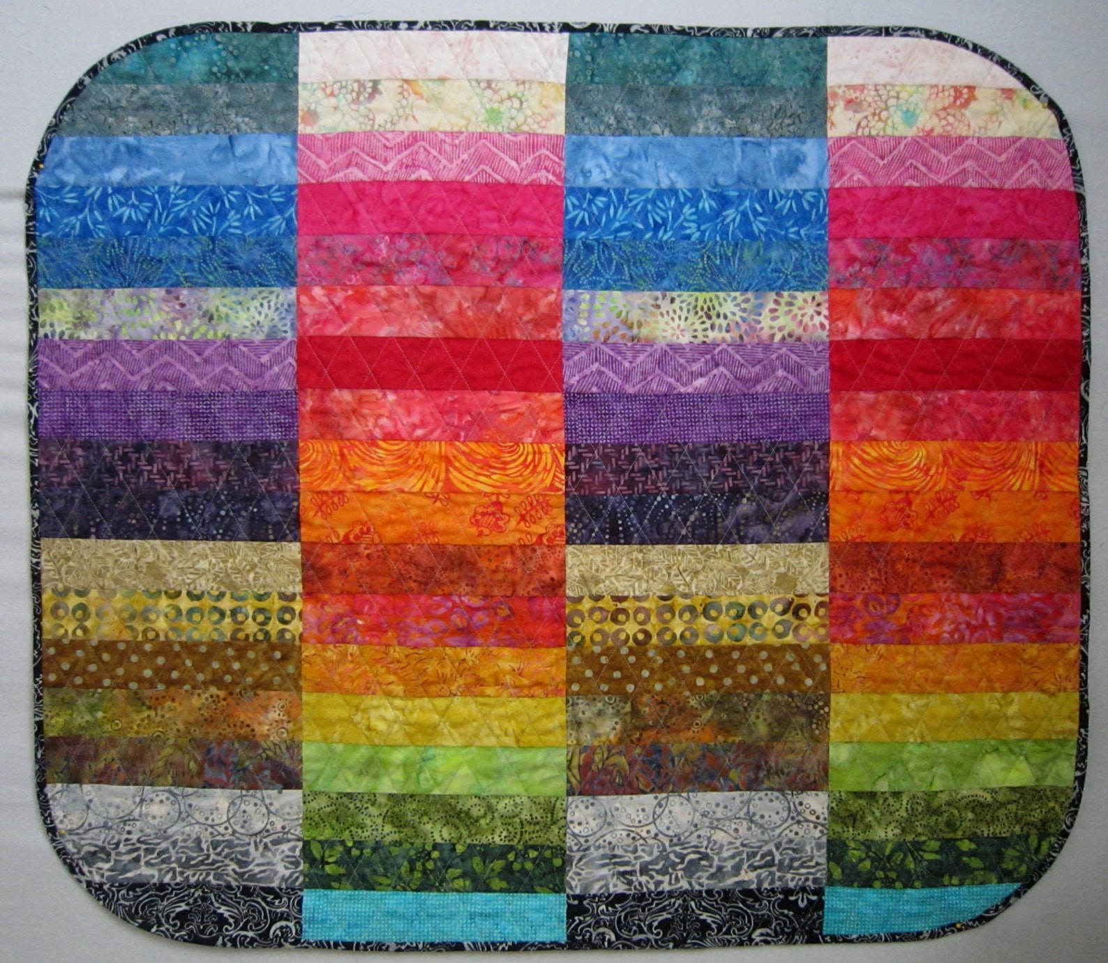 BATIK BANDS Modern Quilt From Quilts by Elena Wall Hanging Table Runner ...