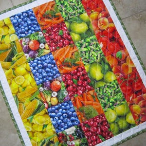 FRUITS and VEGGIES Mini Quilt From Quilts by Elena - Etsy