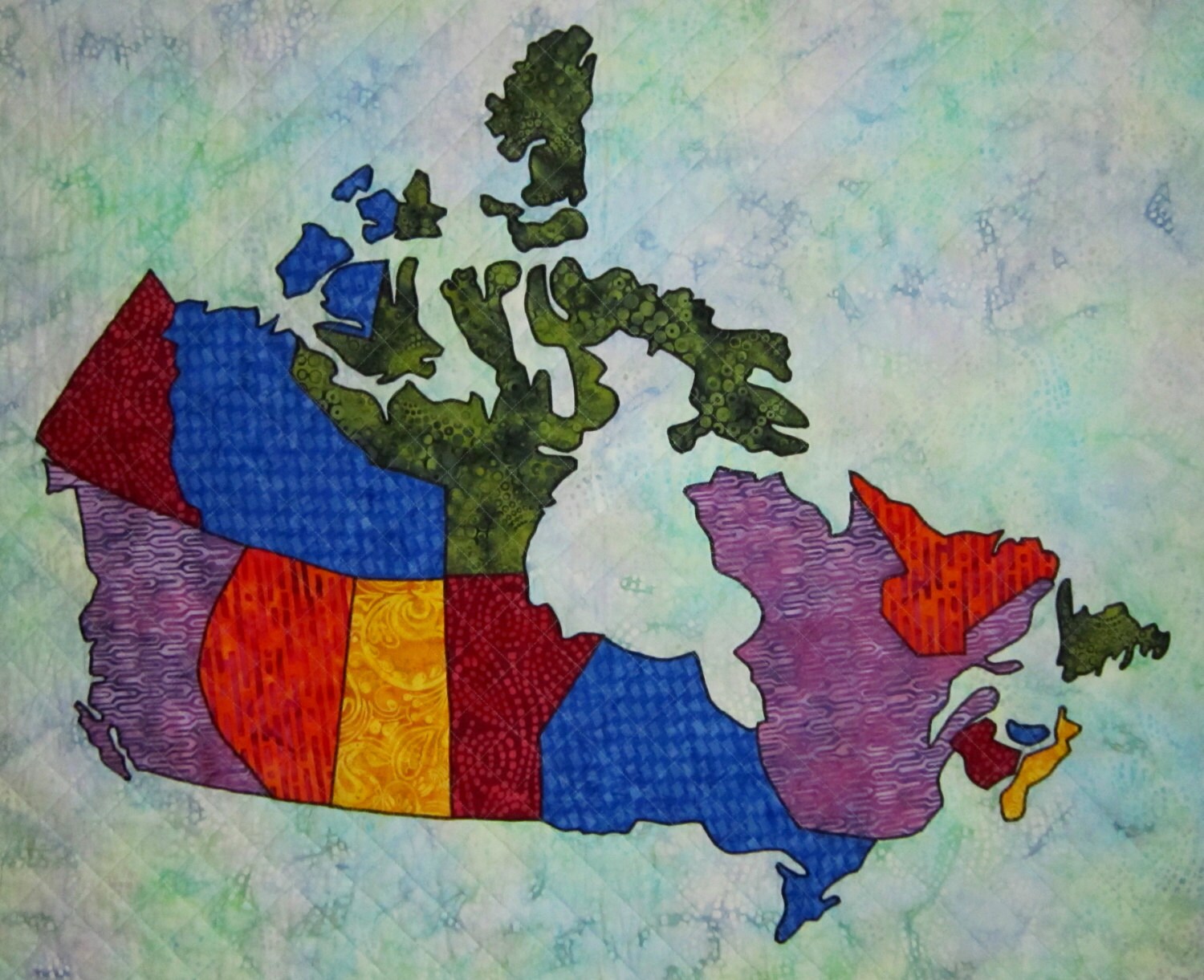 CANADA PATCHWORK MAP Quilt Pattern from Quilts by Elena Full | Etsy