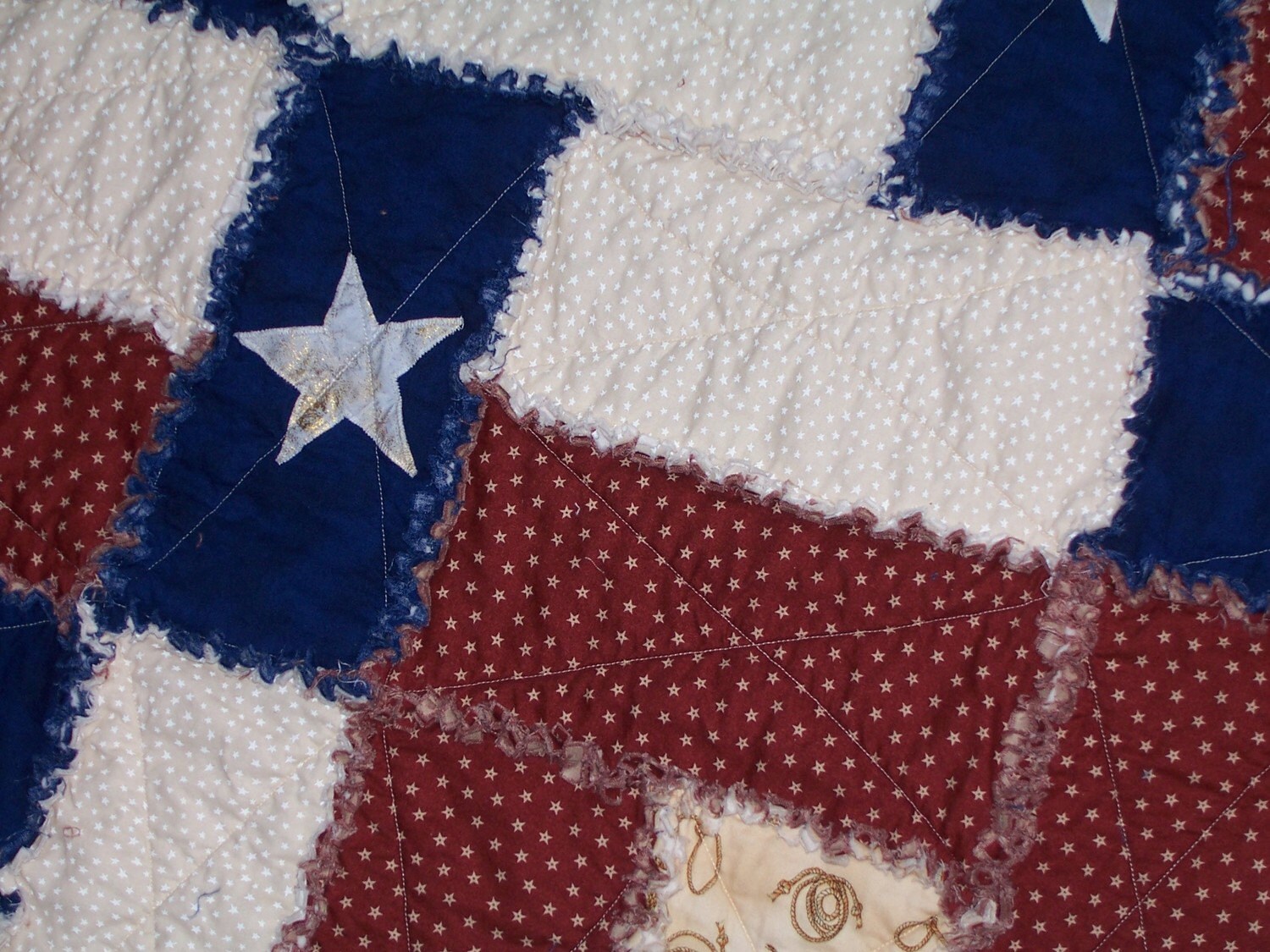 TEXAS FLAG RAG Quilt Pattern Can Be Made With Regular Cottons - Etsy