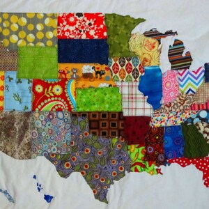 USA PATCHWORK MAP Quilt Pattern From Quilts by Elena Full Sized ...