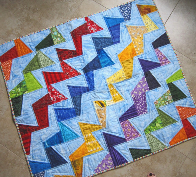 TILTED Modern Quilt Pattern From Quilts by Elena - Etsy
