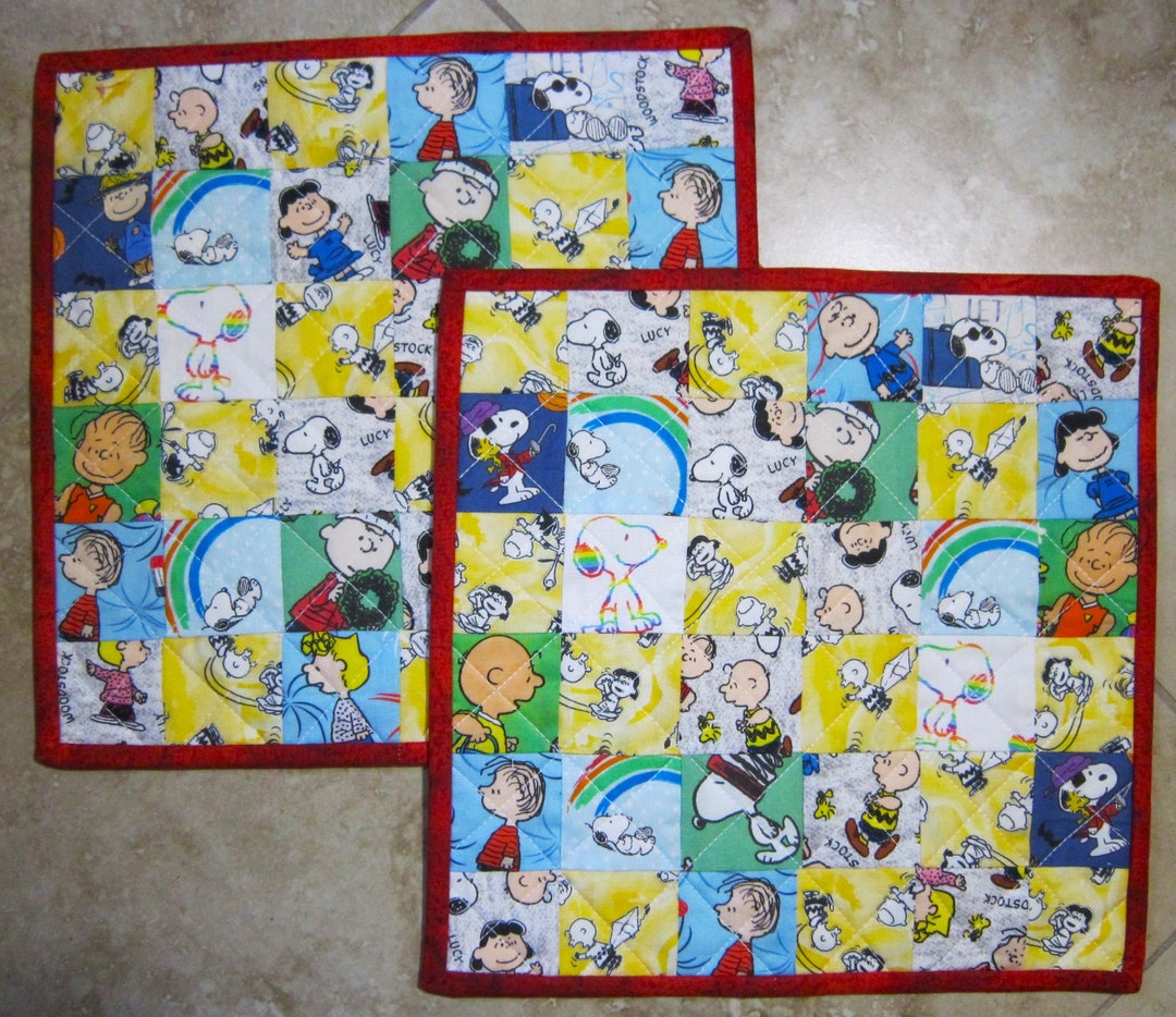 PEANUTS Patchwork Place Mats From Quilts by Elena Set of 2 Placemats ...