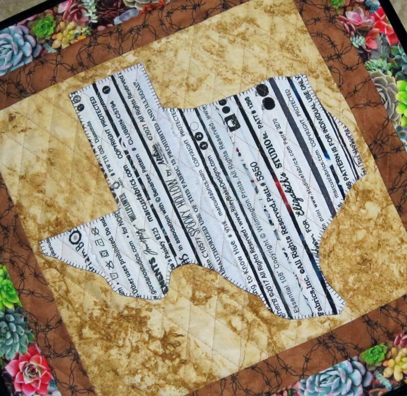 TEXAS Selvage Silhouette Quilt Pattern From Quilts by Elena - Etsy
