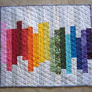 GRAYSCALE Modern Quilt From Quilts by Elena Bright Bold Color Contrast ...