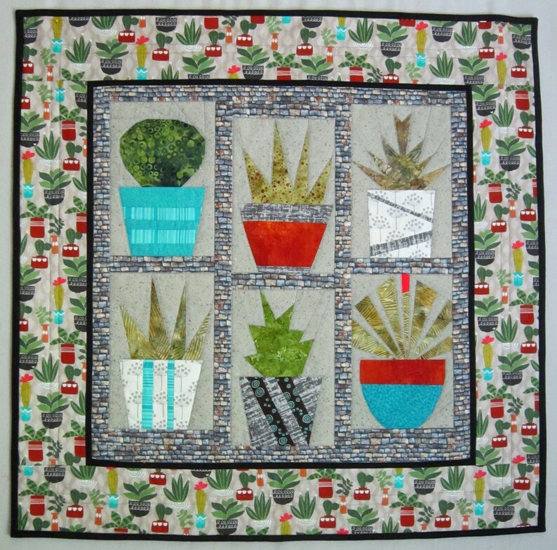 CACTI AND FRIENDS Original Quilt Pattern From Quilts by Elena Paper ...