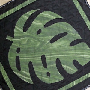 MONSTERA Mini Quilt From Quilts by Elena Wall Hanging Table Topper ...