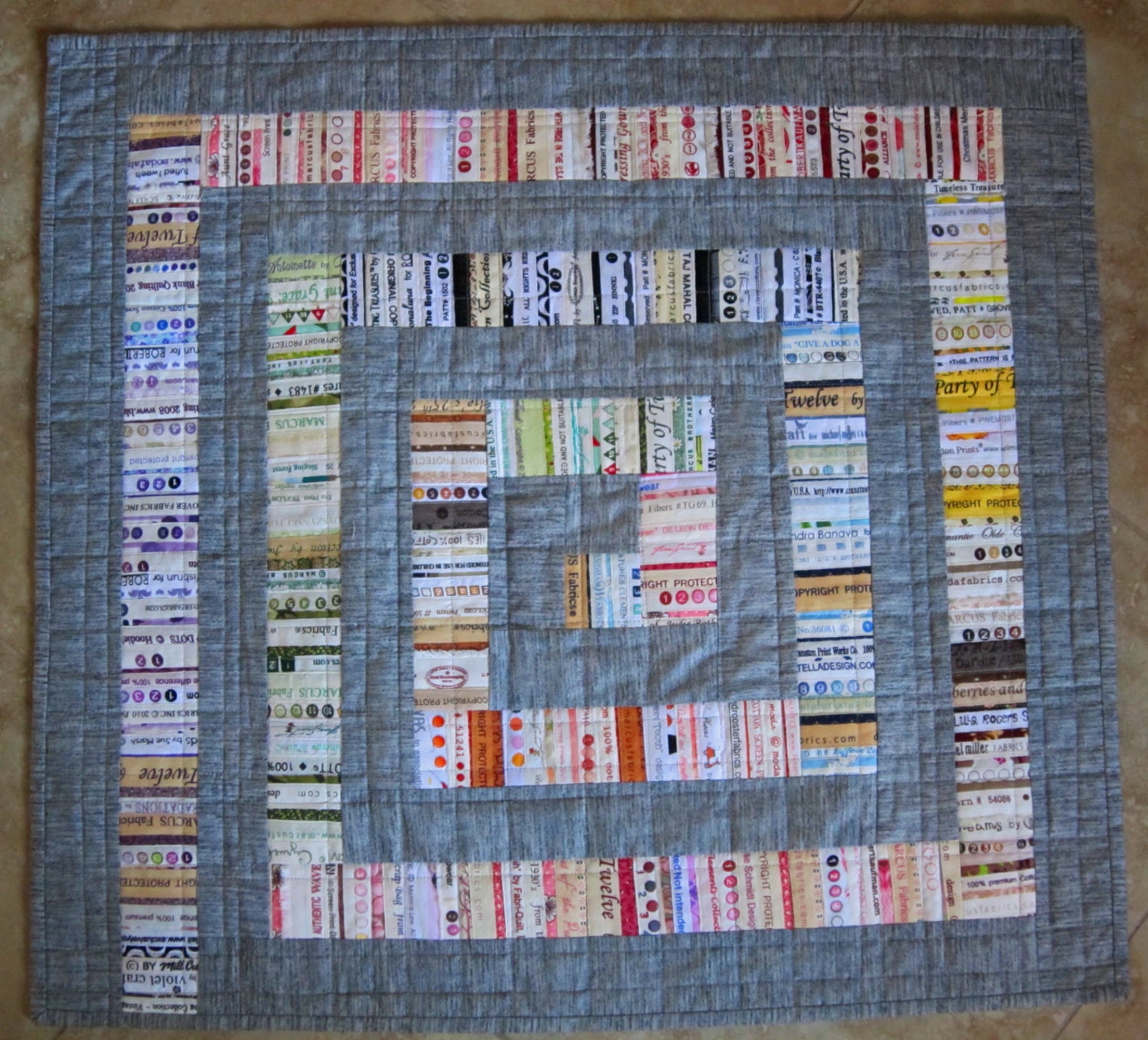 MODERN GRAY Selvage Quilt Pattern From Quilts by Elena - Etsy