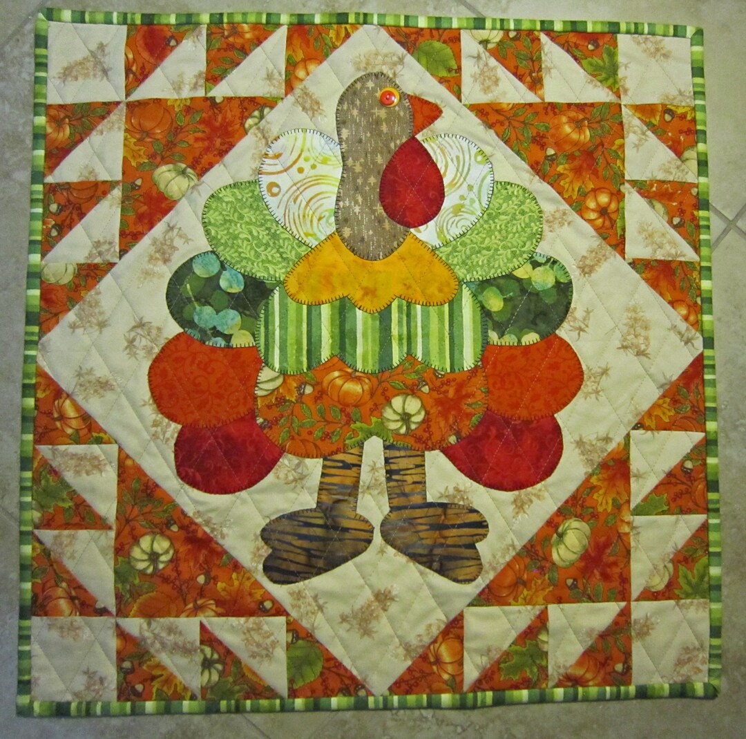 TURKEY LURKEY Thanksgiving Fall Applique Quilt From Quilts by Elena ...