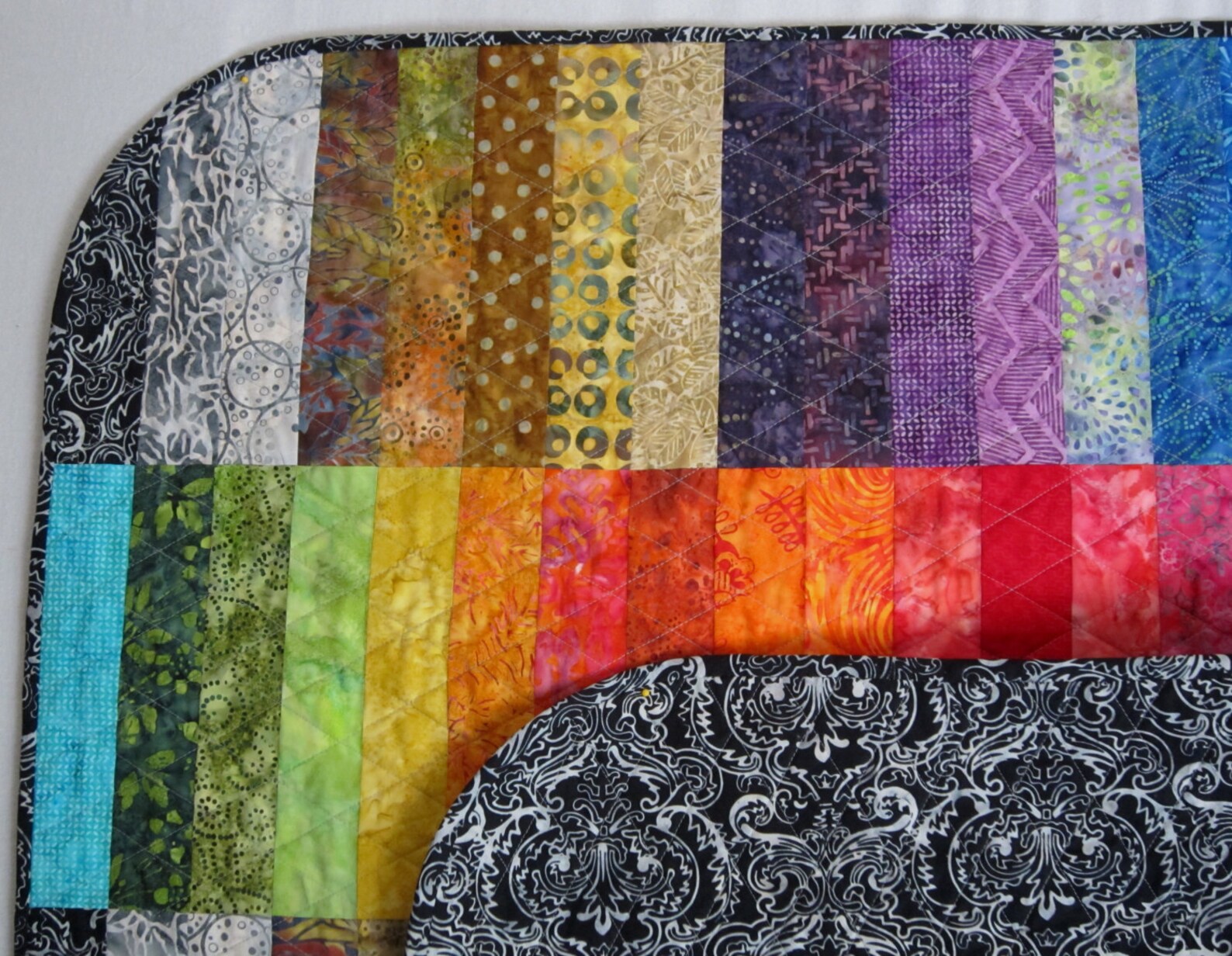 BATIK BANDS Modern Quilt From Quilts by Elena Wall Hanging Table Runner ...