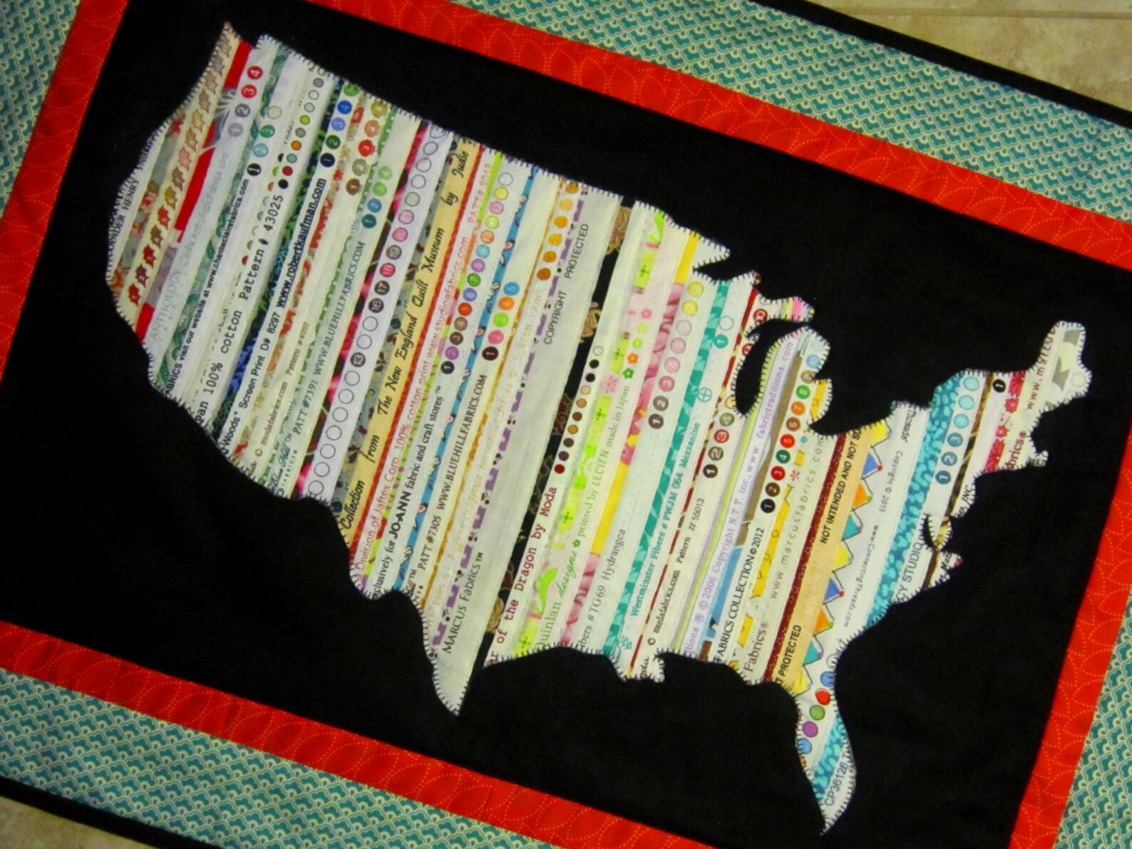 USA Selvage Silhouette Quilt Pattern From Quilts by Elena - Etsy
