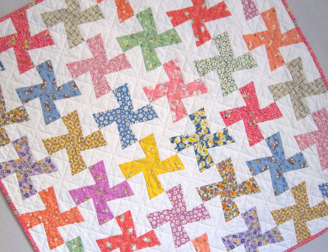 PINWHEELS Vintage Quilt From Quilts by Elena 1930s Reproduction Fabrics ...