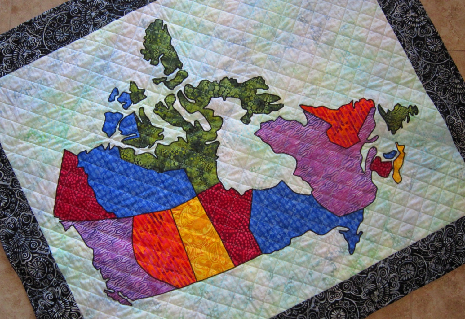 CANADA PATCHWORK MAP Quilt Pattern from Quilts by Elena Full | Etsy