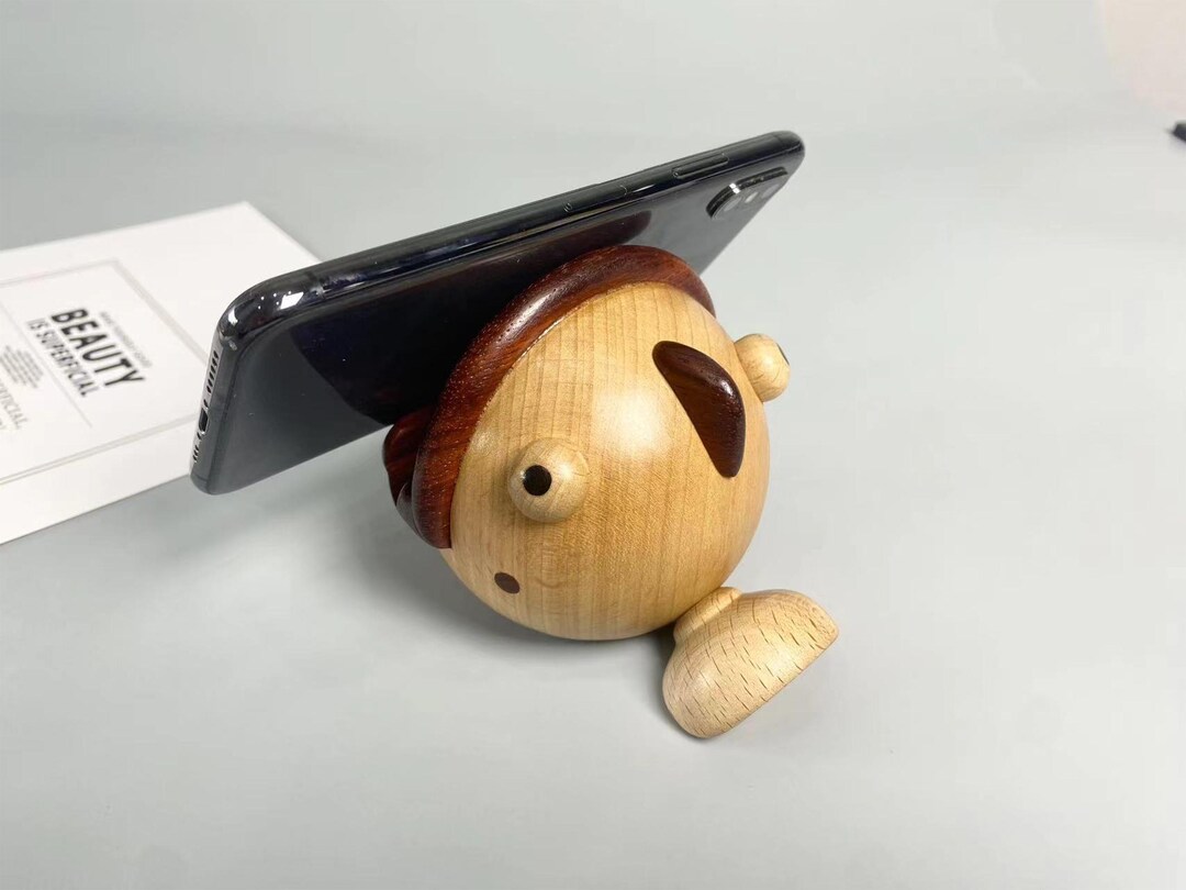 Cute Wooden Fish Shaped Phone Stand for Holiday Gifts, Animal Phone ...