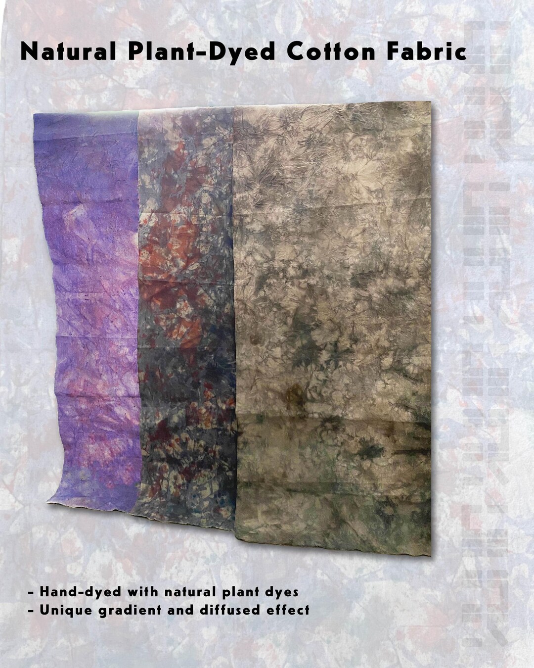 Natural Plant-dyed Cotton Fabrics – Gradient & Diffused Dyeing, Eco ...