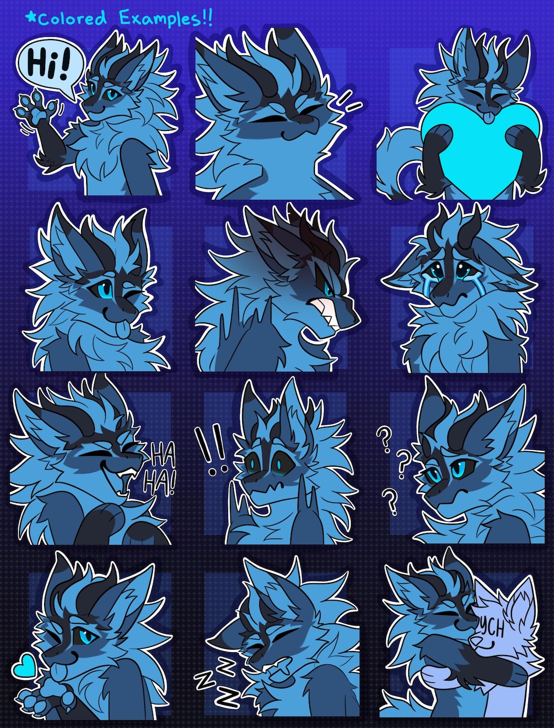 Digital Nardoragon Furry Emote/sticker Bases (pack 1) - Etsy