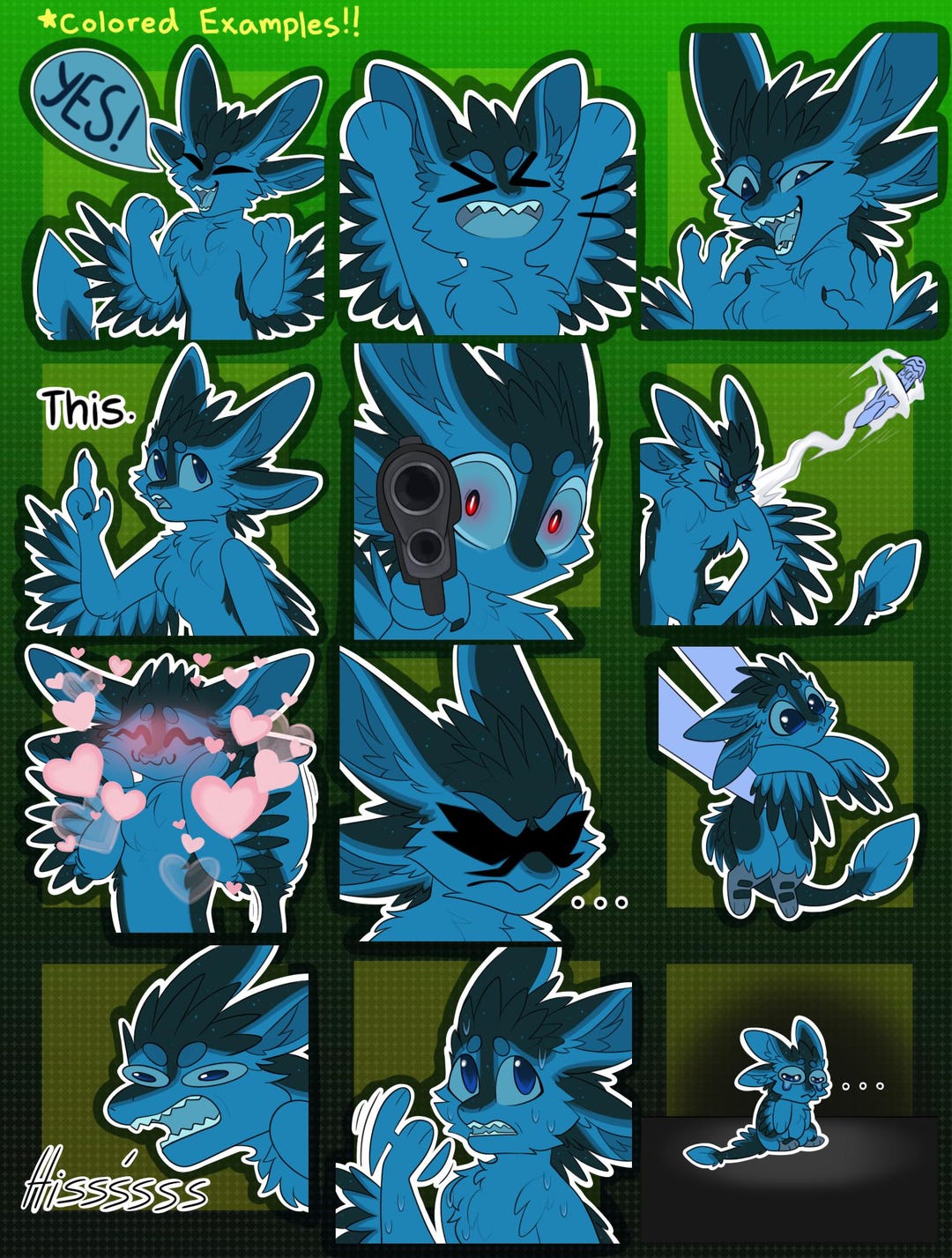 Digital Avali Furry Emote/sticker Bases (pack 4) - Etsy