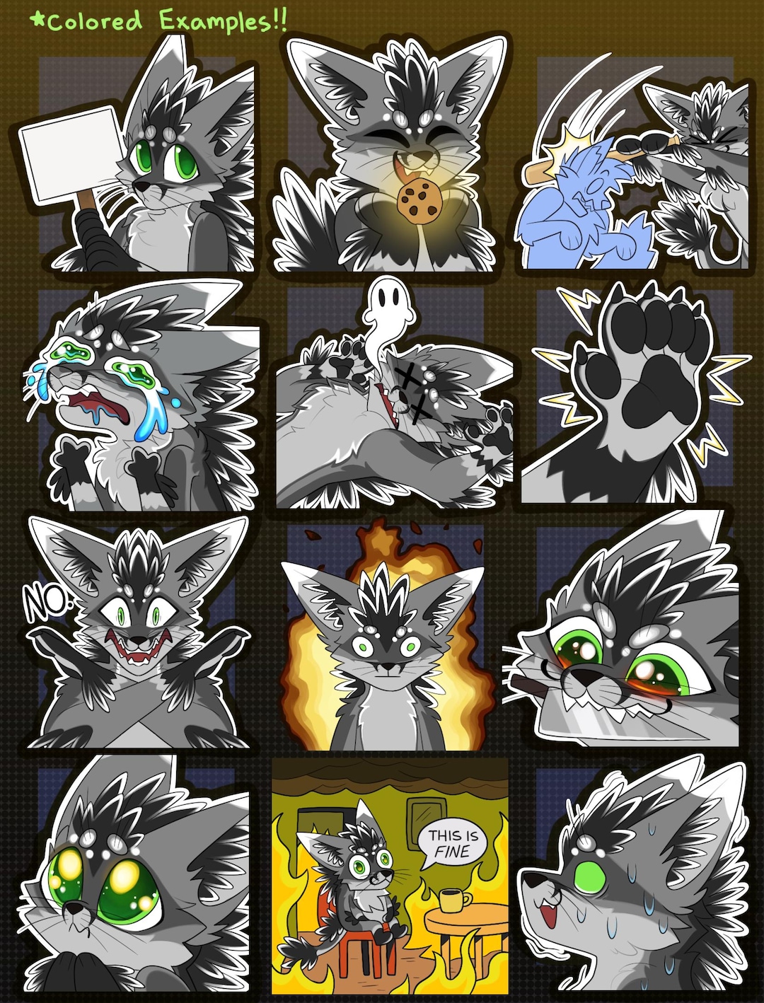 Digital Rexouium Furry Emote/sticker Bases (pack 5) - Etsy