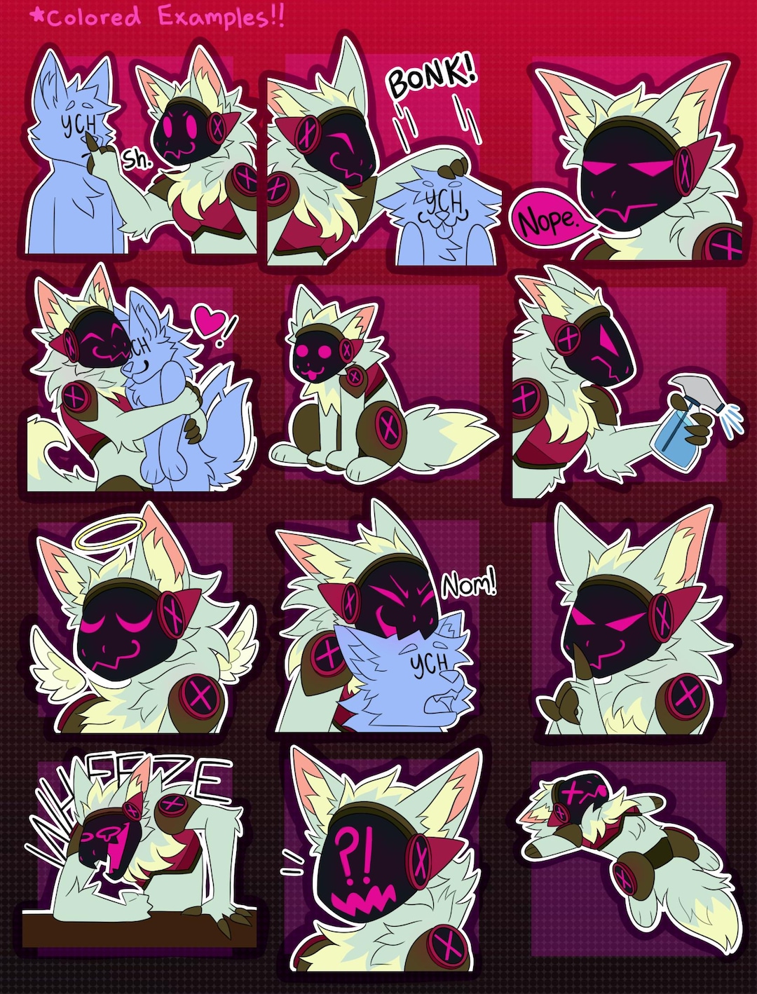 Digital Protogen Furry Emote/sticker Bases (pack 3) - Etsy