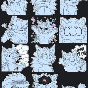 Digital Novabeast Furry Emote/sticker Bases (pack 7) - Etsy