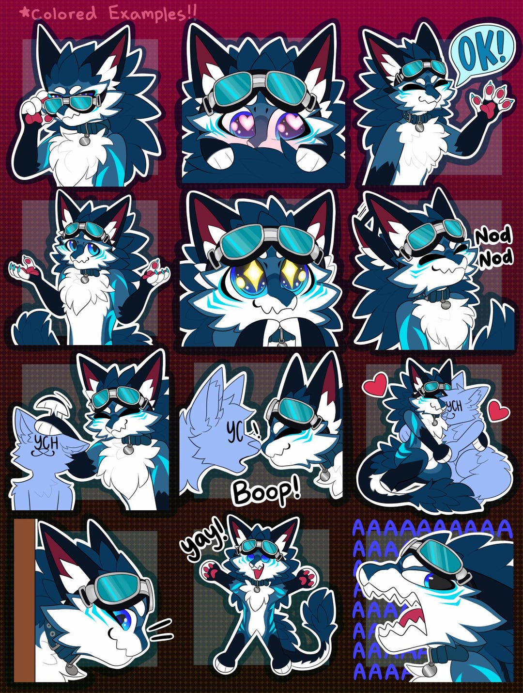 Digital Novabeast Furry Emote/sticker Bases (pack 2) - Etsy
