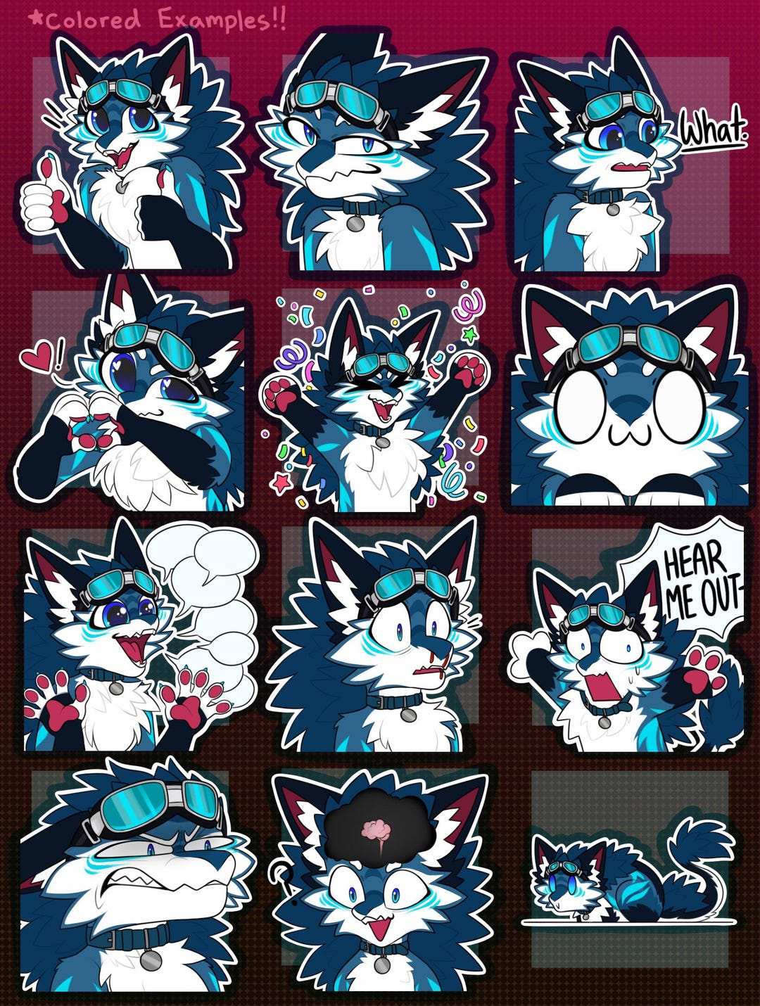 Digital Novabeast Furry Emote/sticker Bases (pack 7) - Etsy