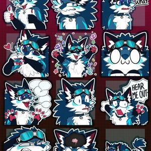 Digital Novabeast Furry Emote/sticker Bases (pack 7) - Etsy