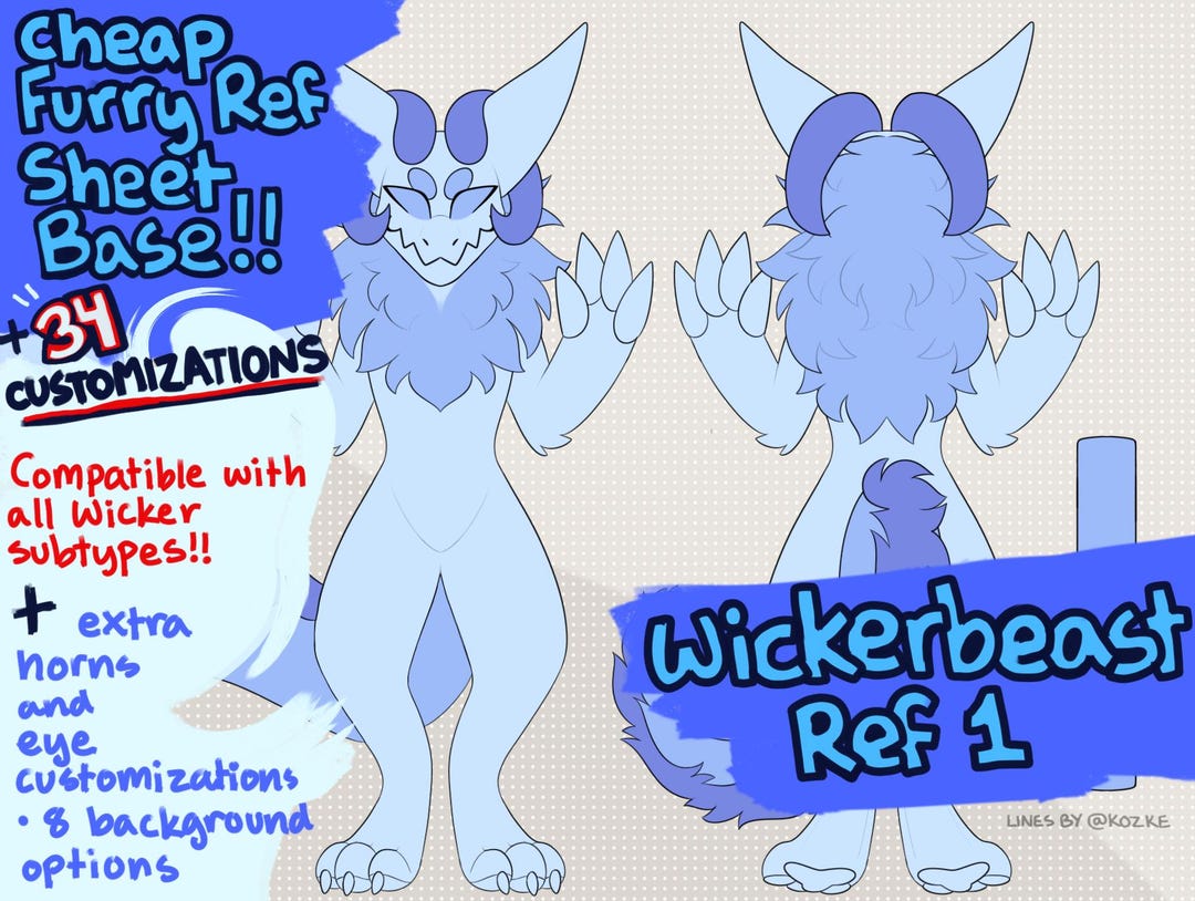 Furry Wickerbeast Reference Sheet Base - Etsy
