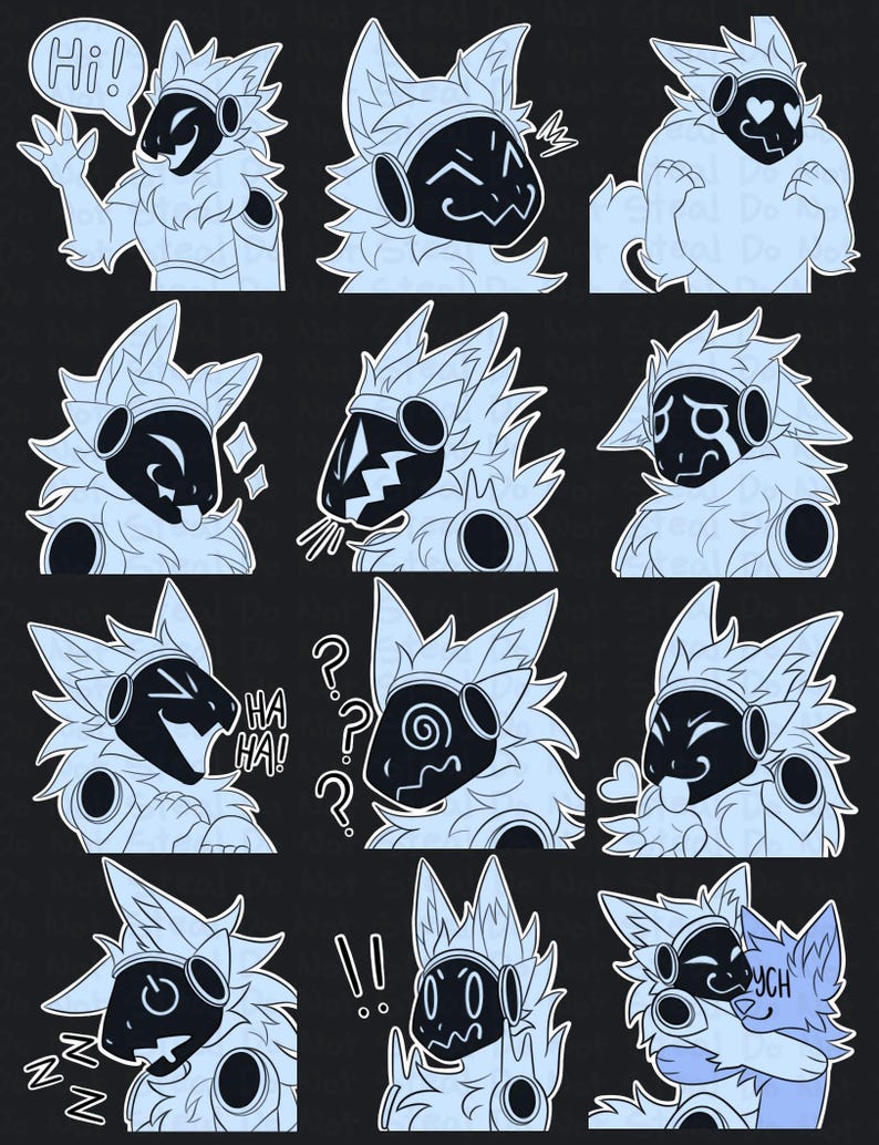 Digital Protogen Furry Emote/sticker Bases (pack 1) - Etsy