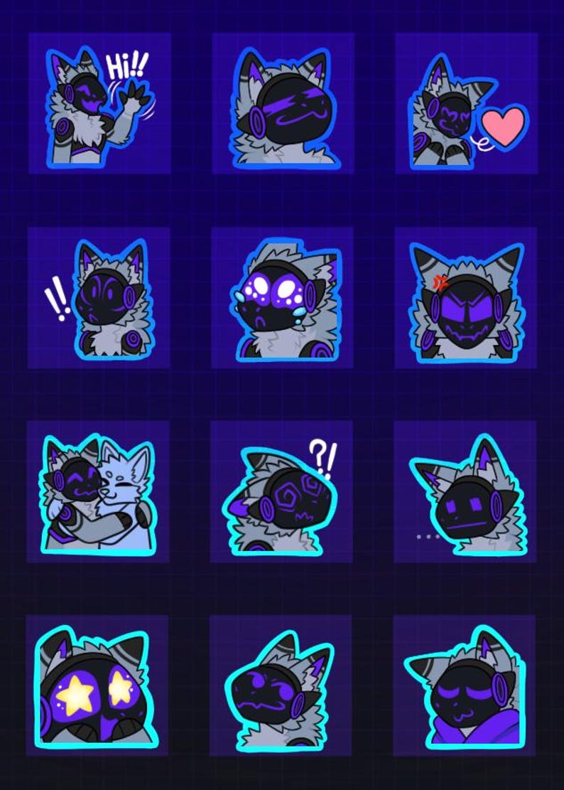 Digital Protogen Furry Emote Bases (pack 1) - Etsy UK