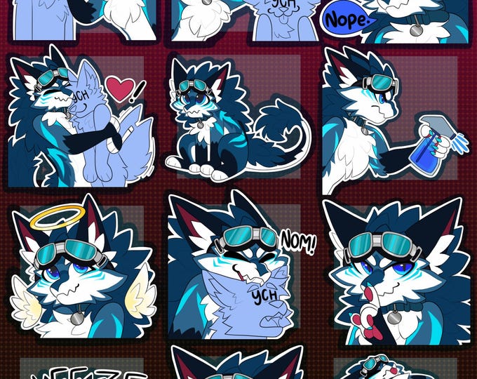 Digital Novabeast Furry Emote/sticker Bases (pack 3) - Etsy