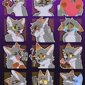 Digital Canine Furry Emote/sticker Bases (pack 1) - Etsy