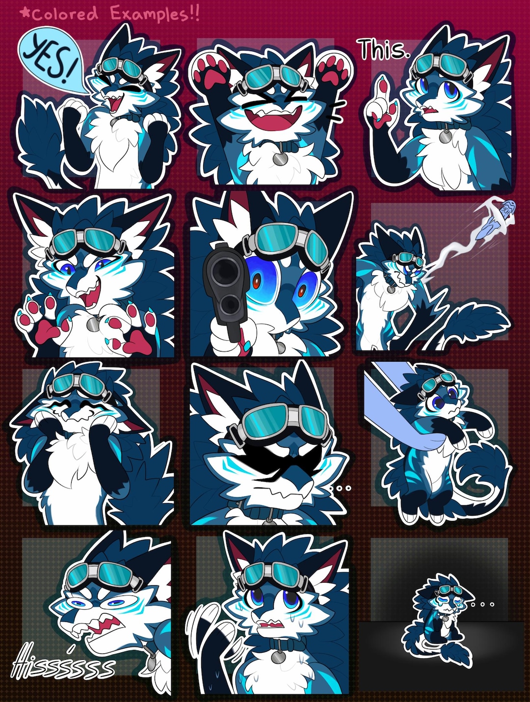 Digital Novabeast Furry Emote/sticker Bases (pack 4) - Etsy