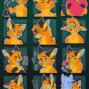 Digital Feline Cat Furry Emote/sticker Bases (pack 1) - Etsy