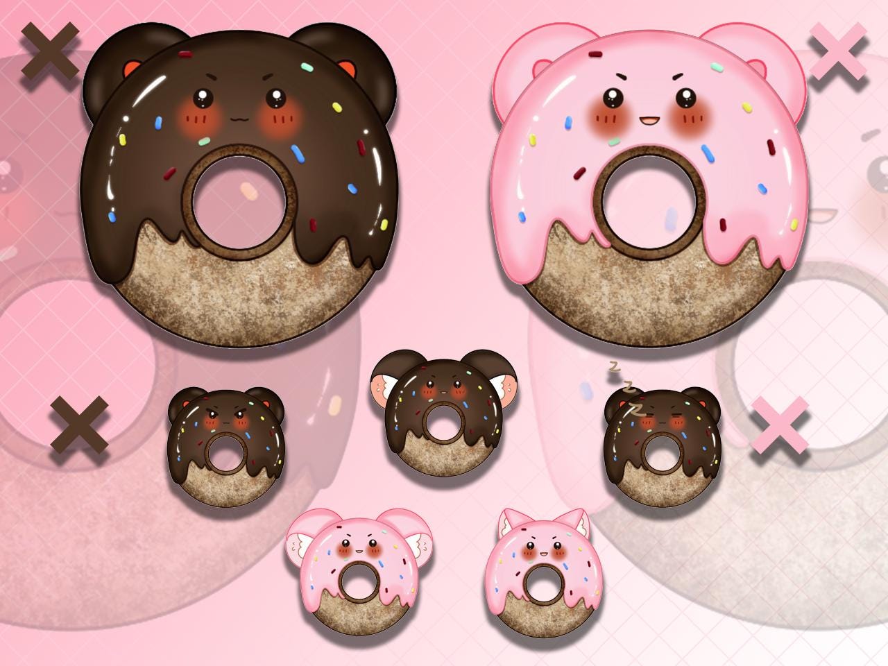 Donut Vtuber Model | Premade Vtuber Model | Live2d Model | Fully Rigged | Ready to Use - Etsy