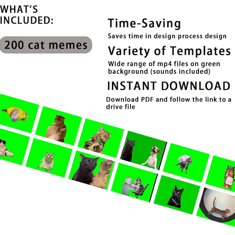 200 Meme Emote Pack Green Screen, Meme Bundle Video Green Background ...