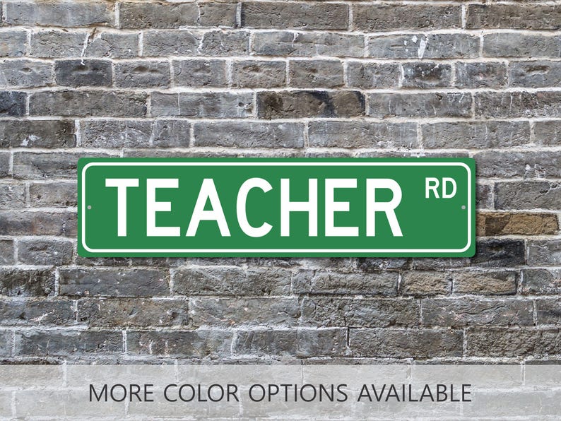 Teacher Sign, Custom Street Sign, Teacher Gift, Teacher Decor, Office ...