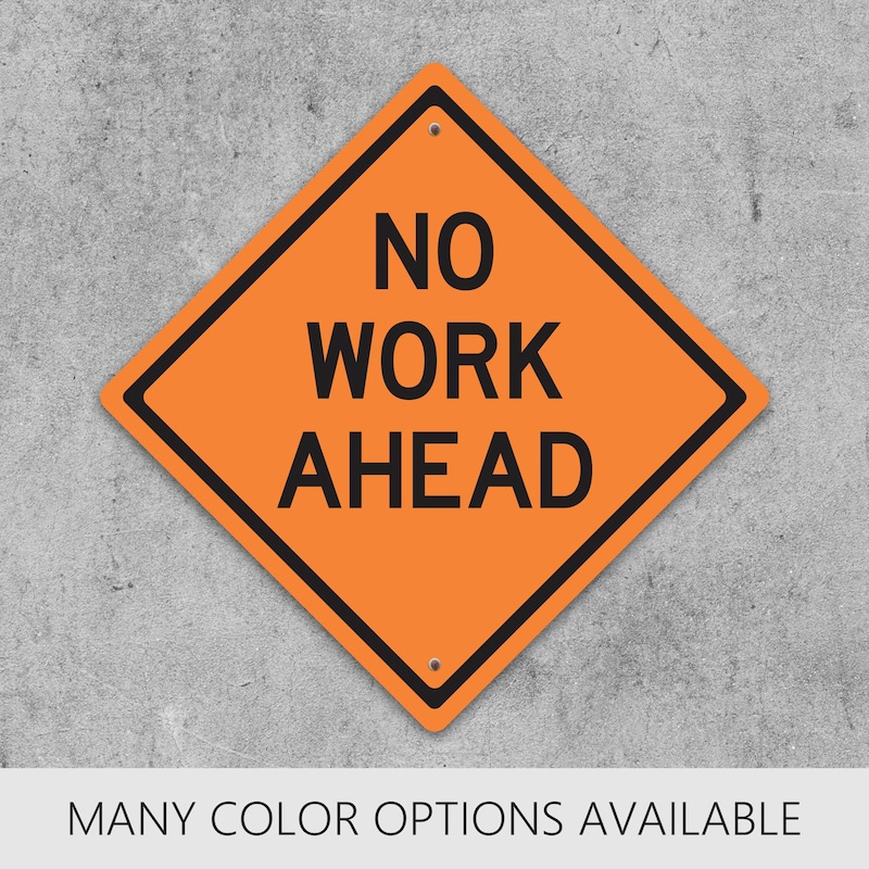 Caution Work Signs - Etsy