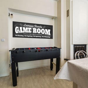 Custom Game Room Sign, Game Room Decor, Family Name Sign, Family Gift ...
