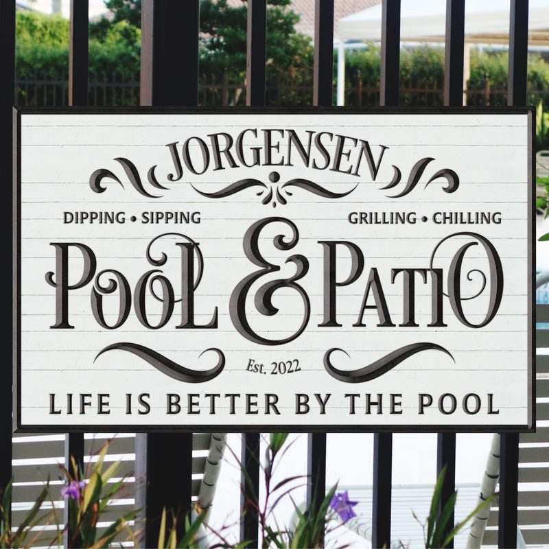 Custom Pool Sign - Etsy