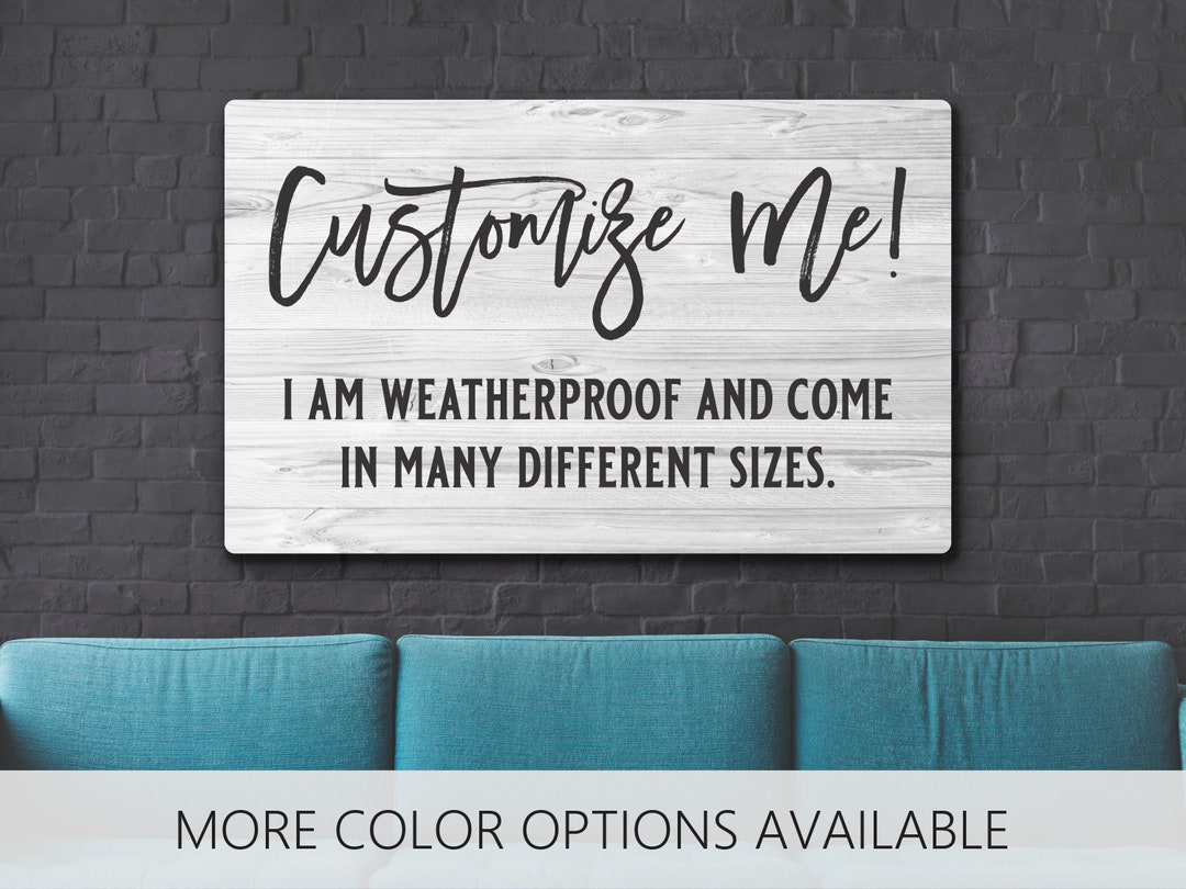 Custom Metal Sign, Rustic Farmhouse Decor, Custom Wall Decor, Vintage ...